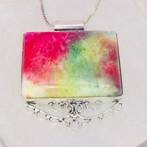 Handmade | Jewelry | Watermelon Wow Watermelon Solar Quartz Huge Square ...
